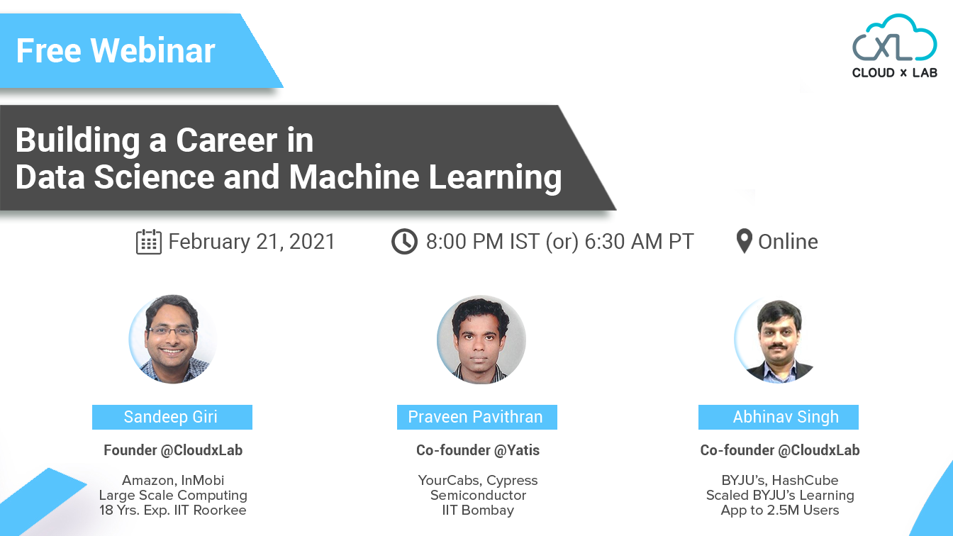 Free Webinar on Building a Career in Data Science and Machine Learning | CloudxLab