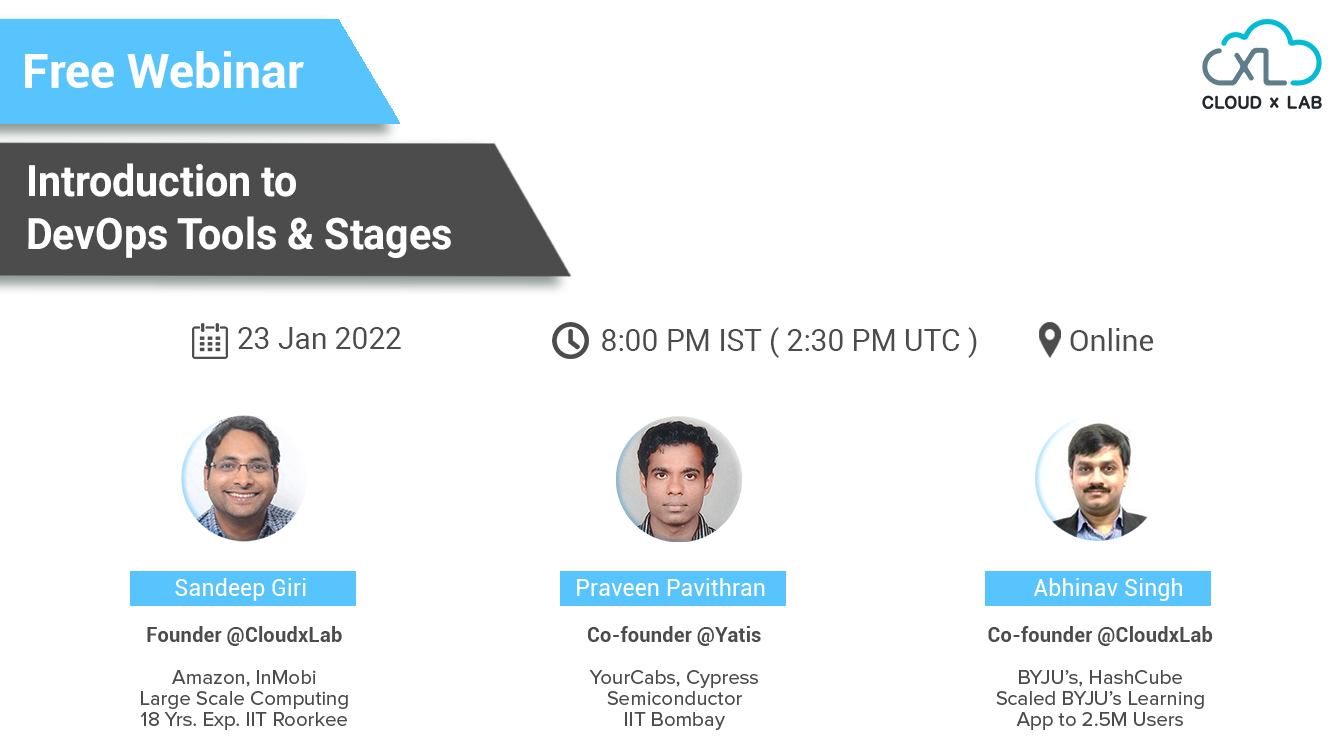 Free Webinar on Introduction to DevOps Tools & Stages | CloudxLab