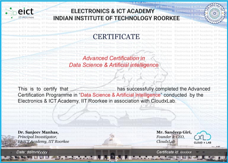 Advanced Certification in Data Science & AI by E&ICT Academy (IIT ...