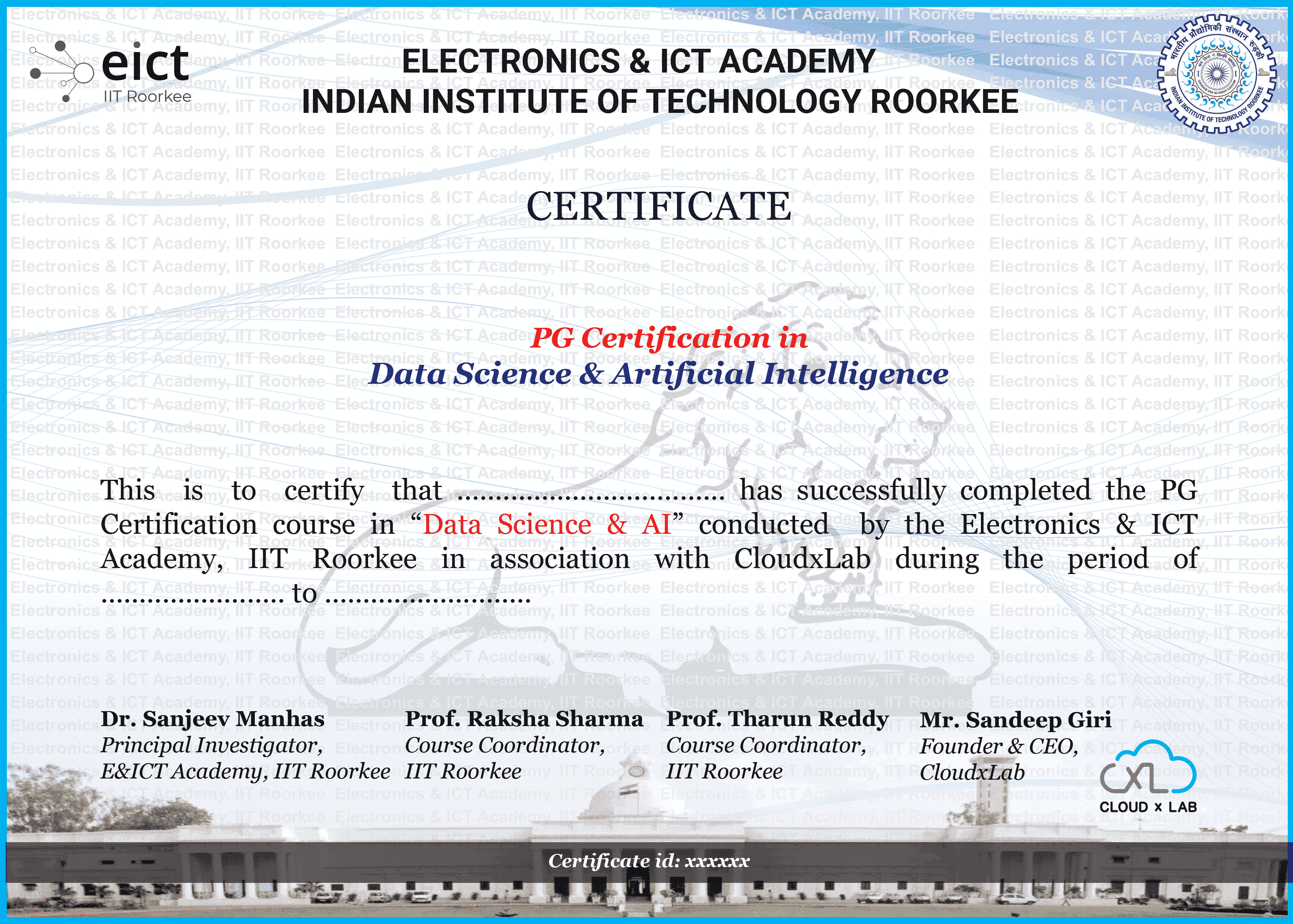 PG Certificate Course In Data Science AI ML Data Engineering By E
